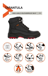 Tarantula (Black) - ProFit Footwear - PPE Safety Shoes