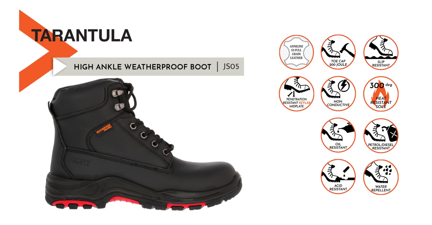 Tarantula (Black) - ProFit Footwear - PPE Safety Shoes