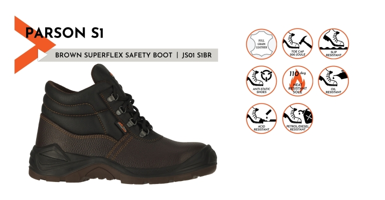 Parson S1 Boot Brown - ProFit Footwear - PPE Safety Shoes
